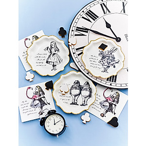 Talking Tables Truly Alice 13" Alice in Wonderland Mad Hatter Party Paper Napkins for a Tea Party or Birthday (20 Pack)