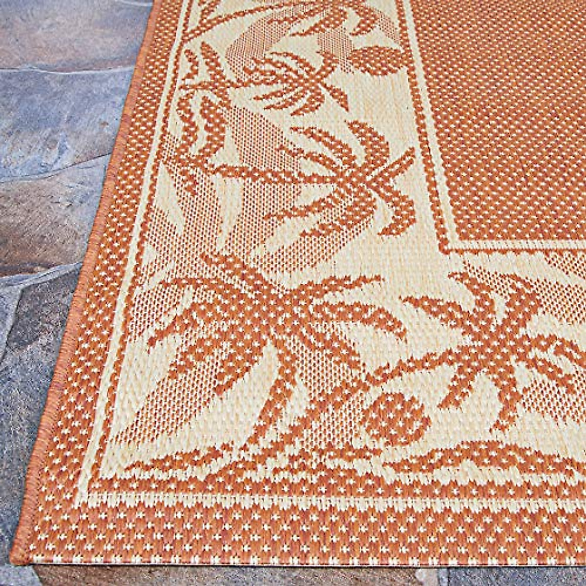 Couristan Recife Island Retreat Indoor/Outdoor Area Rug, 7'6", Terracotta-Natural