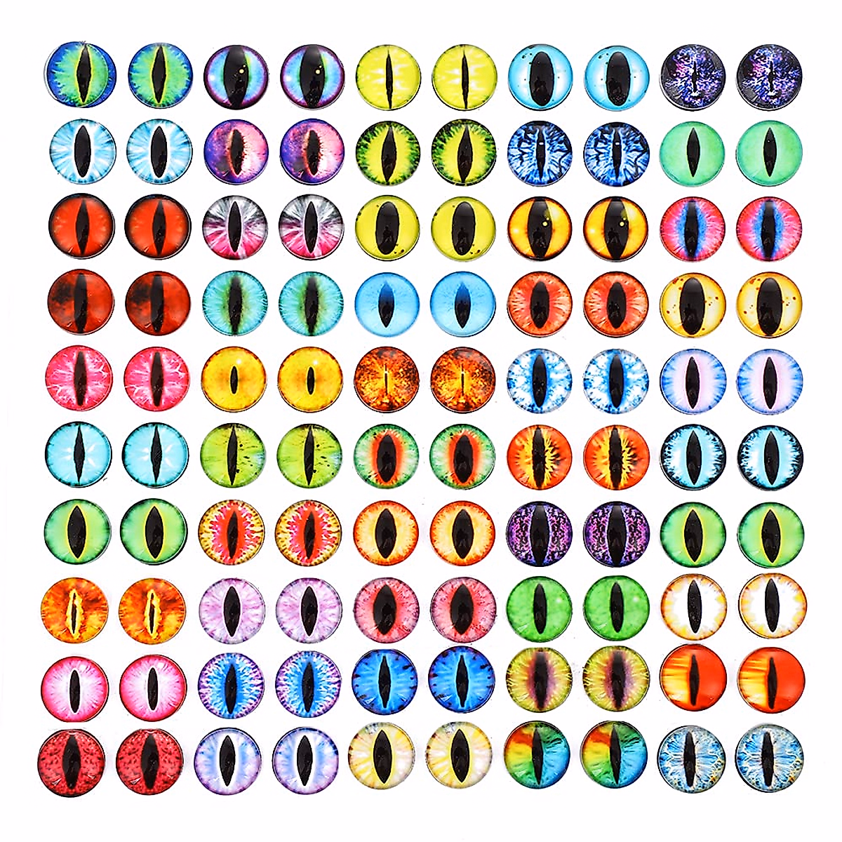 UND 100Pcs Googly Wiggle Eyes for DIY Self Adhesive Craft Sticker Wiggle Eyes for Children School Classroom Arts & Crafts Models 10mm
