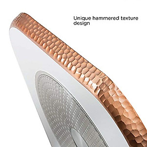 Ecolution Impressions Hammered Nonstick Square Griddle, Dishwasher Safe Cookware with Riveted Stainless Steel Handles, 11-Inch, Copper