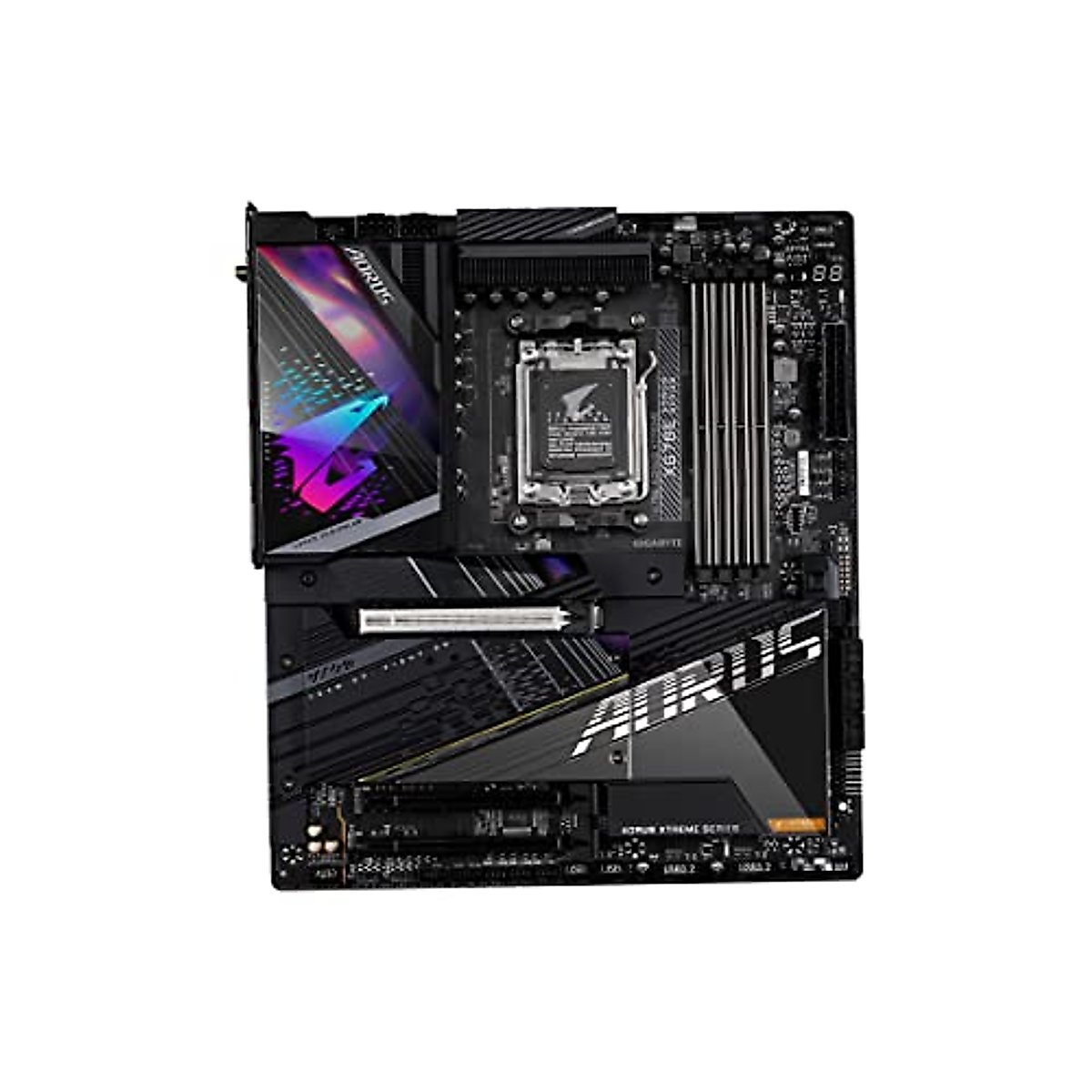 GIGABYTE X670E AORUS Xtreme (AM5/ LGA 1718/ AMD/ X670E/ EATX/ 5 Year Warranty/ DDR5/ Quad M.2/ PCIe 5.0/ USB 3.2 Gen2X2 Type-C/Intel WiFi 6E/ AQUANTIA 10GbE LAN/Q-Flash Plus/Motherboard)