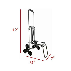 Mount Plus A8 Premium Folding Lightweight Shopping Grocery Luggage Laundry Cart | 66lb Weight Capacity | Stair Climber