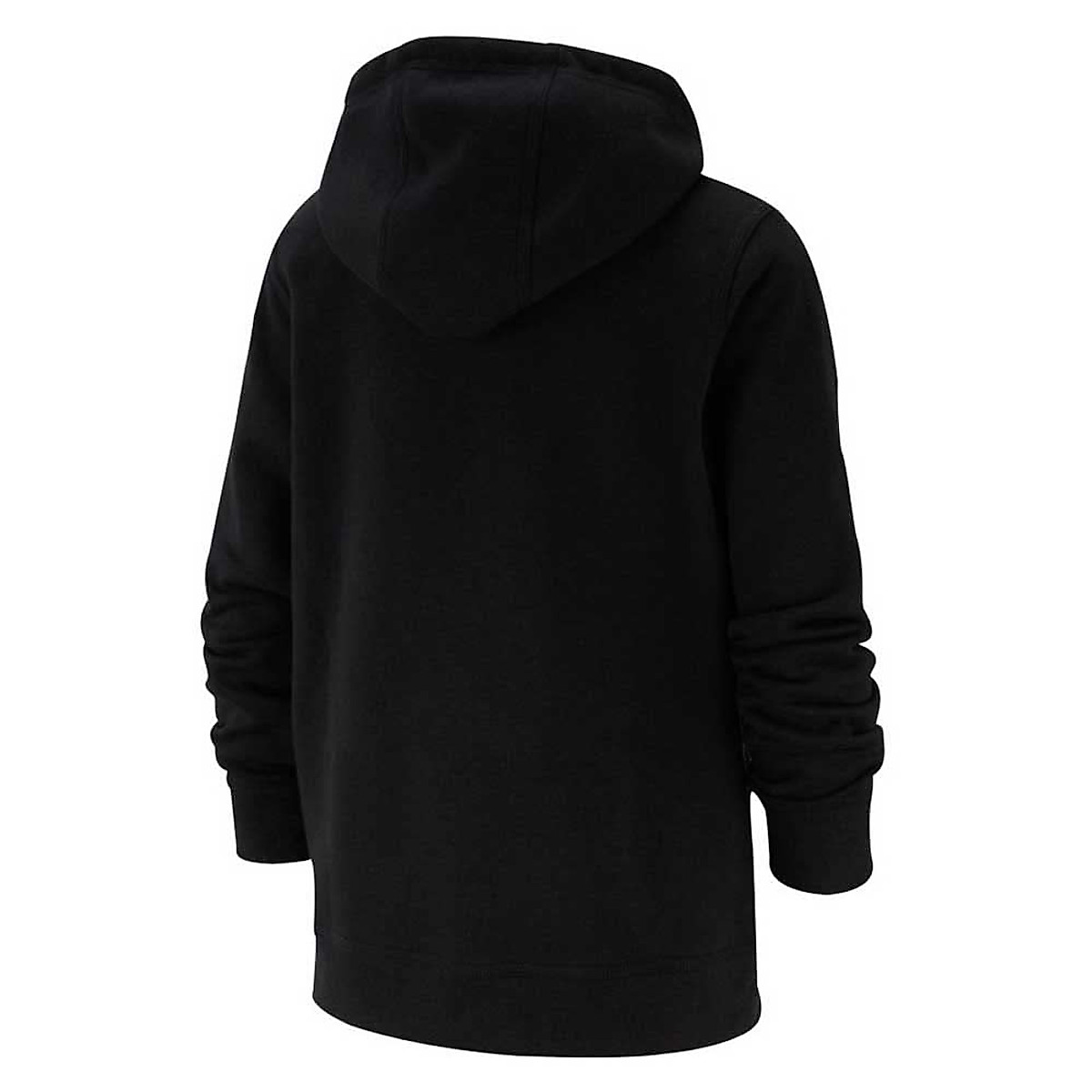 Nike Boy's NSW Club Full Zip Hoodie, Black/Black/White, Small