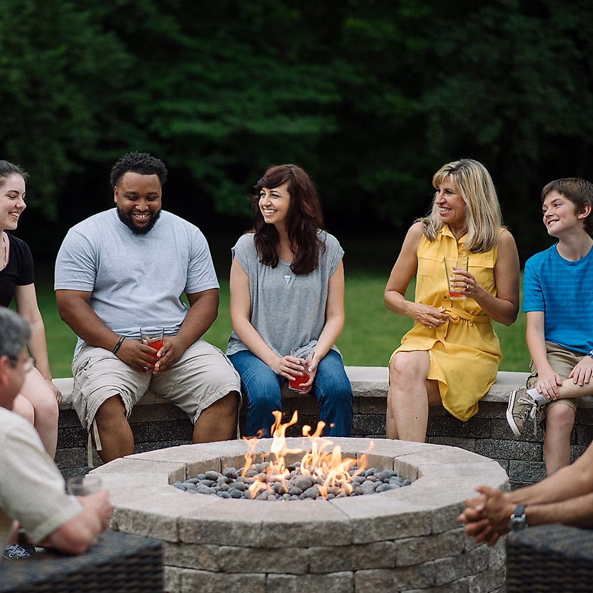 HPC Fire Push Button Spark Ignition Gas Fire Pit Kit (TOR-PENTA31FPK-NG), 31" Pan, 24" Torpedo Burner