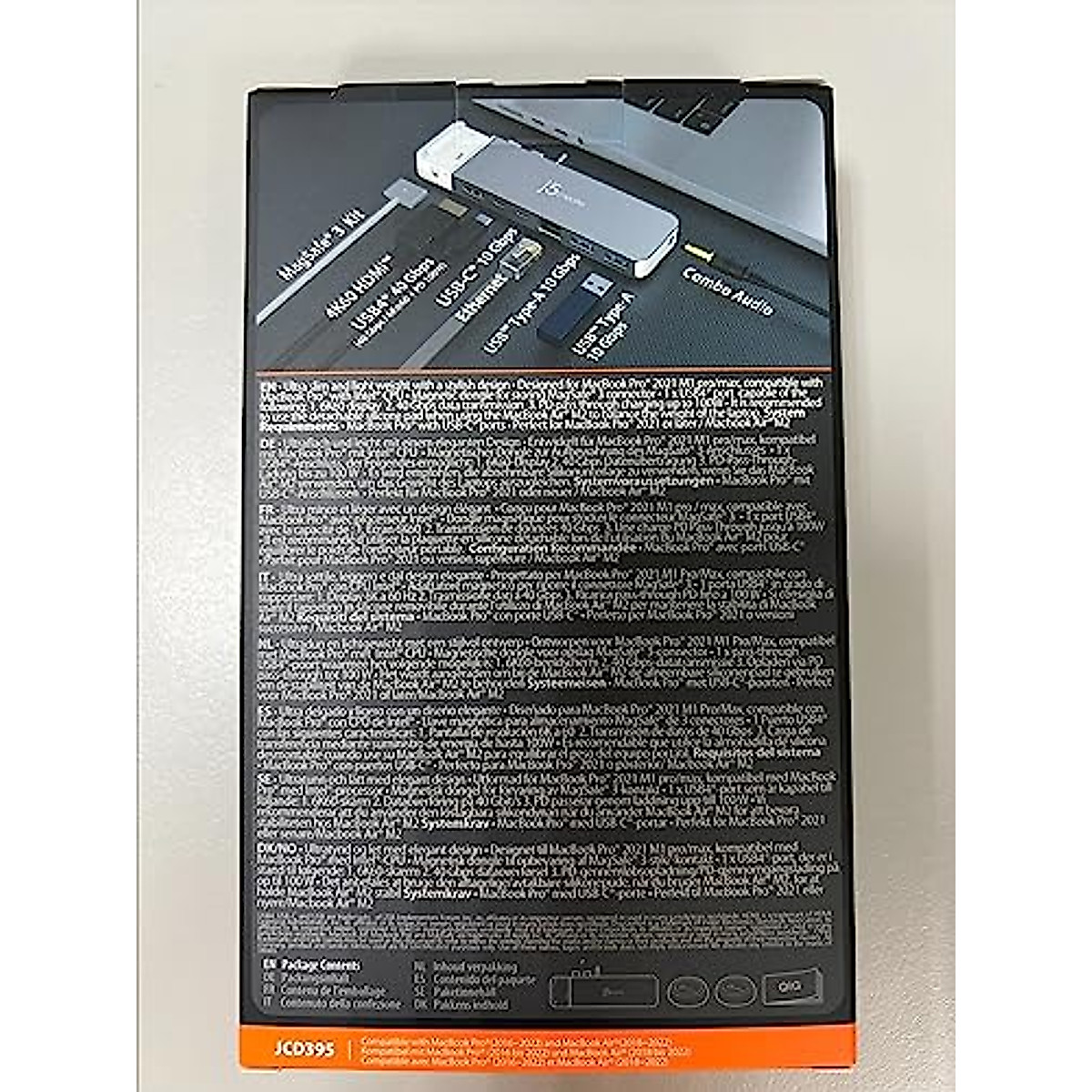 j5create 4K60 Elite Pro USB4 Hub- 4K60 HDMI, USB4 @40Gbps, 2X USB-A 3.2 Gen 2 Ports, USB-C 3.2 Gen 2 Port, Gigabit Ethernet, Designed for MacBook 2021/2022 Pro/Air (JCD395)