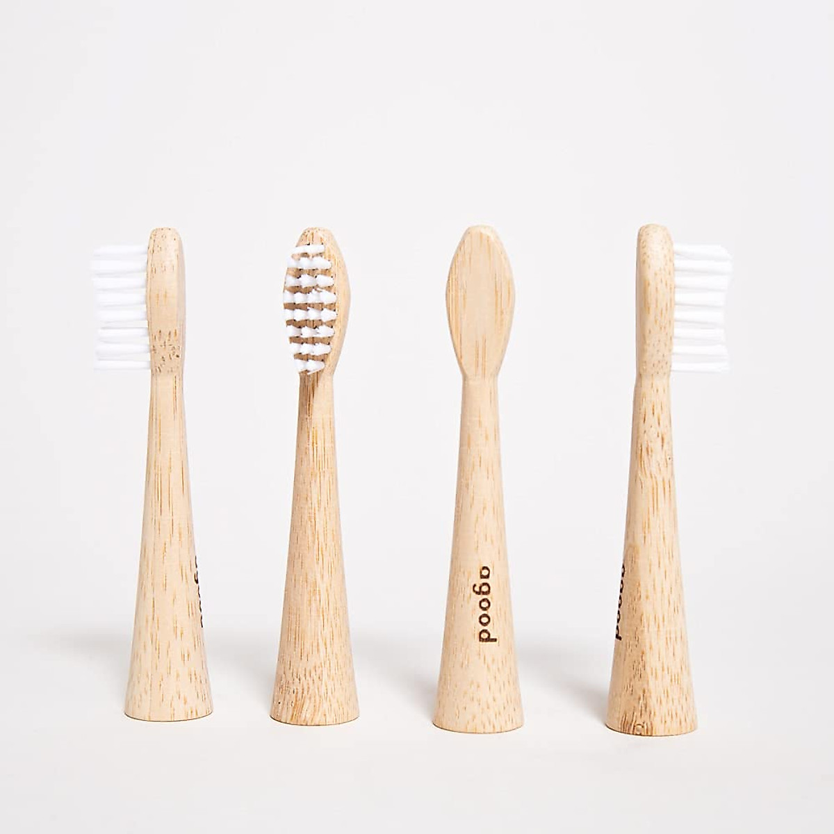 Agood Sustainable Bamboo 4-Pack Replacement Toothbrush Head for Oral-B