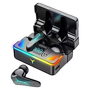 SDC X7 Waterproof/Noise Cancelling Colorful Breathing Light Low Latency Gaming Wireless Earphones Headset Dual Mode HiFi Bass Game Earbuds