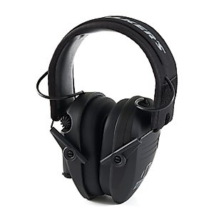 Walker's Razor Slim Shooter Electronic Hearing Protection Earmuffs with 23dB Noise Reduction and Sound Amplification, Black Punisher