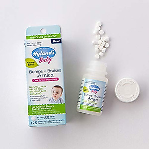Hyland's Baby Bumps + Bruises Arnica Natural Pain Relief for Bruising and Swelling Tablets, 125 Count