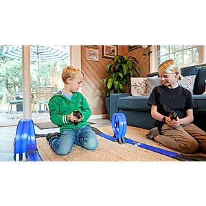 Tracer Racers 2.4 GHz Radio Control Remote Slot-less, Cordless Racing Super Loop Speedway Track Set with Two Cars