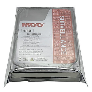 MDD (MDD6TSATA6472DVR) 6TB 7200RPM 64MB Cache SATA 6.0Gb/s 3.5inch Internal Surveillance Hard Drive - 3 Years Warranty (Renewed)