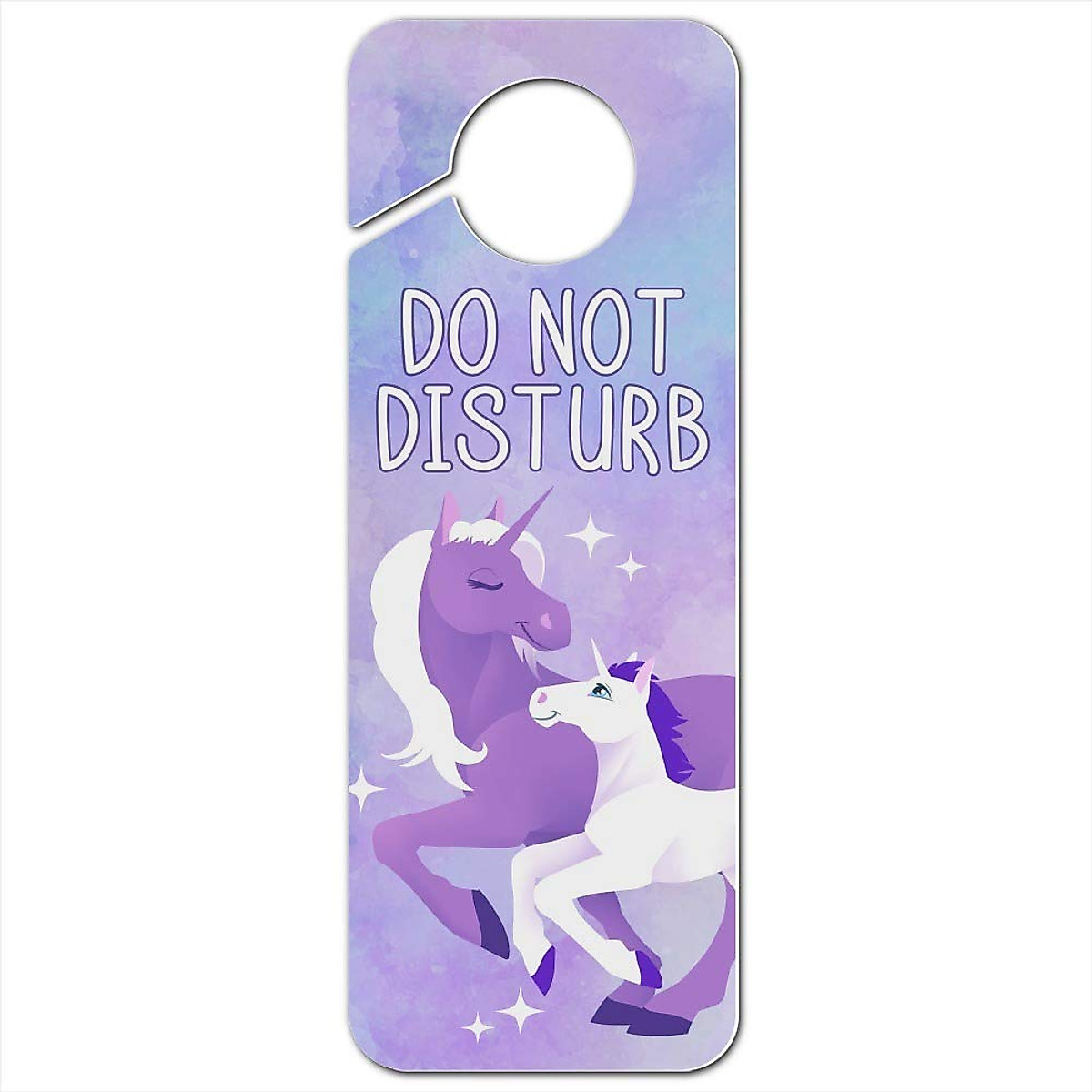 GRAPHICS & MORE Magical Mom Unicorn and Baby Plastic Door Knob Hanger Sign