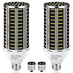100W 2 pack LED Corn Light Bulb,(1000W Equivalent )Commercial Grade DayLight 5000K E26/E39 14200LM Medium Mogul Base LED Lamp,Large Area Lights For Outdoor Indoor Garage Warehouse Factory Bay Light