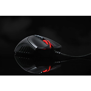 BLOODY SP30 Ergonomic Optical Switch Gaming Mouse - Fastest Mouse Switch in Gaming - Enthusiast Grade Sensor - 8 Programmable Buttons - Non-Slip Rubberized Black