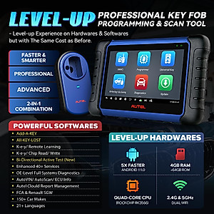 Autel MaxiIM IM508S w/ XP200 Programmer: 2024 Up of IM508 KM100 Key Fob Programming Tool, OS11 4+64G, 2.4&5G, Bidirectional Control 3000+ Test 40+ Reset OE Full Diagnose as MX900 MK900BT FCA AutoAuth