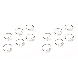 Goroly Home Metal Napkin Rings for Christmas Party Decoration Dinning Table Everyday Use Family Gatherings -Beautiful Emphasize to Your Dining Table Décor- Set of 12 - Silver