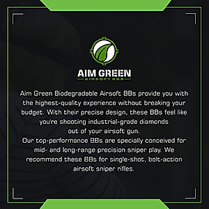 Aim Green Tracer Biodegradable Airsoft BBS, Glow-in-The-Dark BBS, 3,000 Count, 0.20 Grams