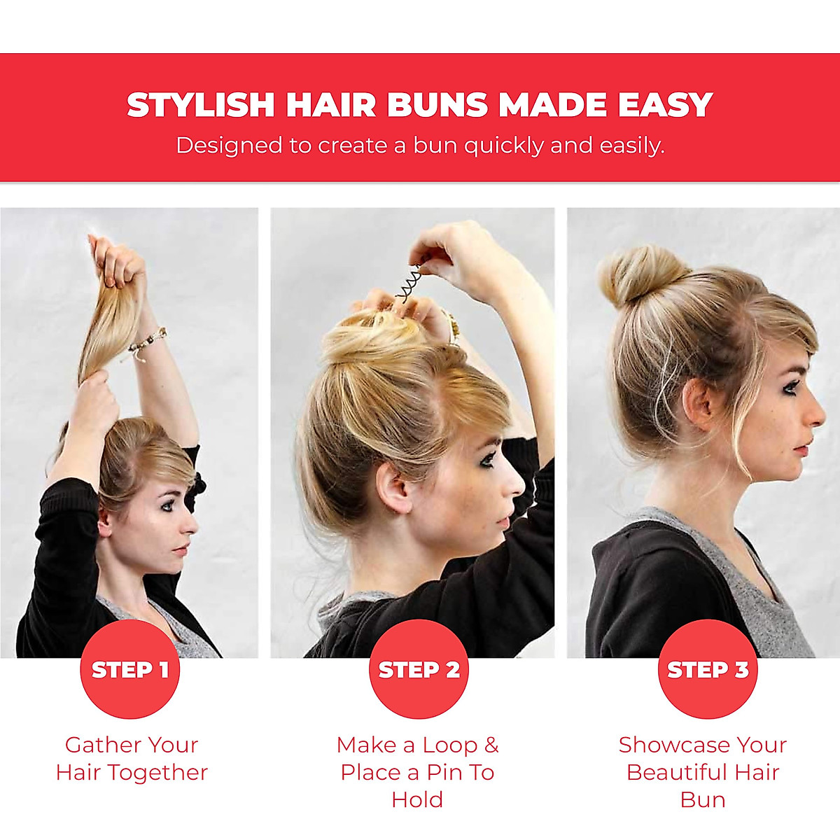 Hawwwy Bobby Pins - 8 Pack - Light Brown - 2 Inches - Beautiful Twist Hair Accessories for Women and Kids - Easy Bobby Pins for Fast and Secure Buns, Messy Styles, and Updos