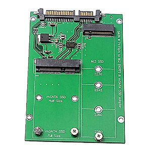 2.5 inch M.2 NGFF MSATA 2-in-1 Multiple Sized SSD to SATA III Converter Card
