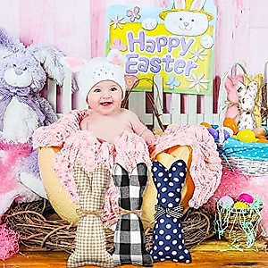 12 Pieces Stuffed Fabric Bunnies Easter Table Top Rustic Farmhouse Decor Plush Carrot Bunny Decor Rabbit Decor Tall Vase Filler Decor for Desk Counter Tiered Tray Wedding Home Exquisite Soft Craft