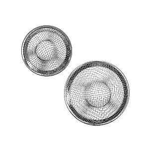 Treasure Gurus Stainless Steel Metal Kitchen Sink Basin 2pc Filter Set Strainer Stopper Bath Tub Hair Catcher Drainer