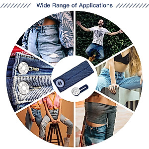 ZYNERY 14PCS Waistband Extenders Set, Pregnancy Pants Extender Button Extender for Pants/Jeans/Men/Women
