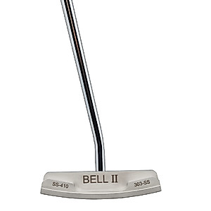 Bell II SS-410 Oversize Blade Side-Saddle Golf Putter + Winn Two-Piece Grip (Right, 47)