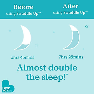 Love to Dream Swaddle UP Organic Lite 0.2 TOG, Stardust, Medium, 13-19 lbs, Better Sleep, Allow Baby to Sleep in Their Preferred Arms Up Position for Self-Soothing, Snug Fit Calms Startle Reflex