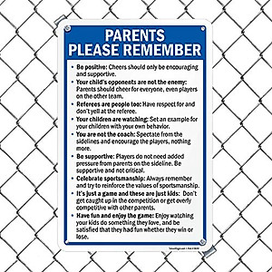 SmartSign “Parents Please Remember” Playground Rules Sign | 12" x 18" Aluminum