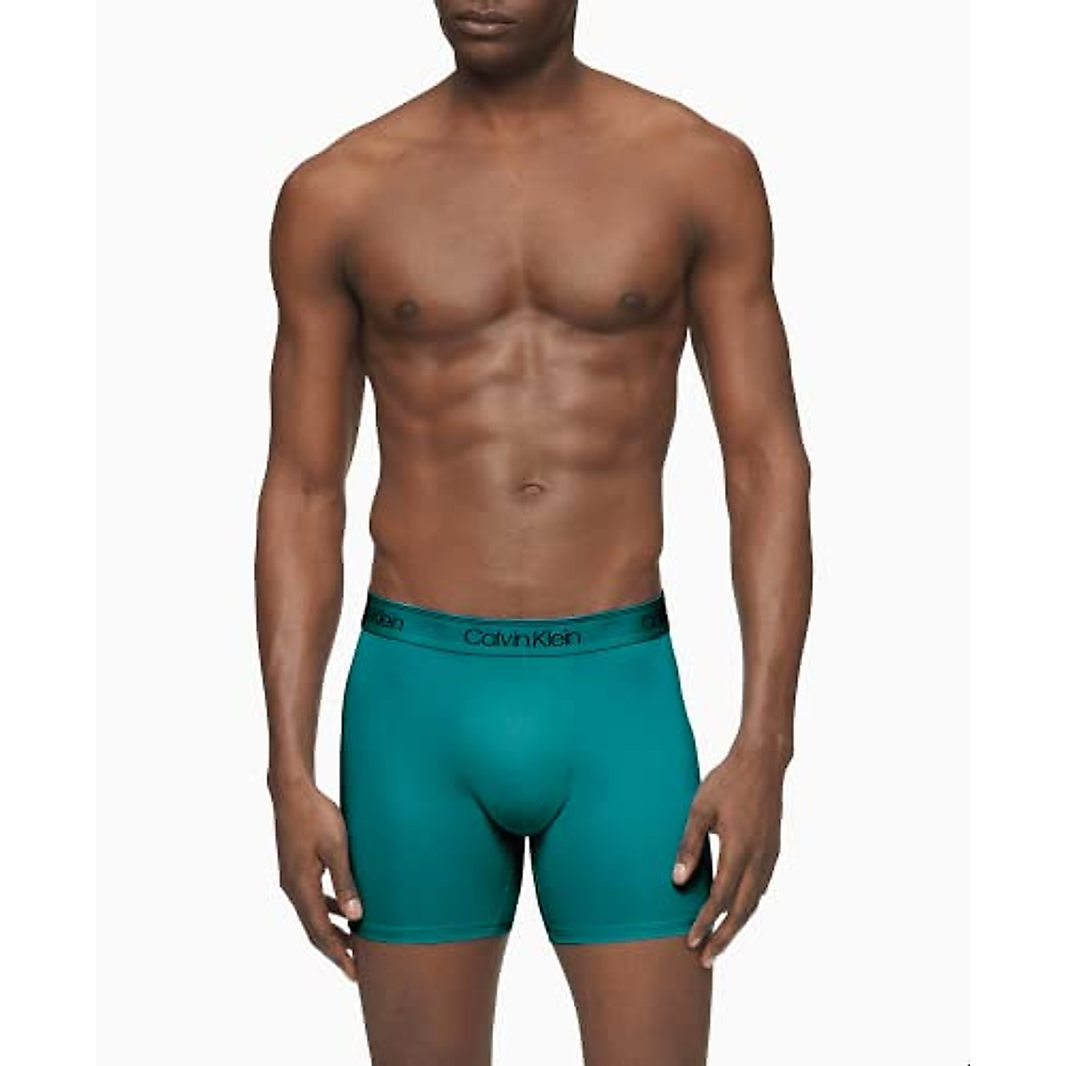 Calvin Klein Men's Micro Stretch 3-Pack Boxer Brief, Cobalt Sapphire, Spring, Distorted Blue, Medium