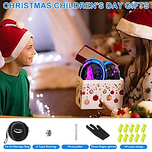 WATIEOBOO yoyo M18 Professional Metal Trick Yoyo Responsive & Unresponsive yoyos for Kids 8-12 and Adults yoyo, with Bearing Kit, 10 Strings, Case & Gloves 6061 Aluminum Alloy yo-yo