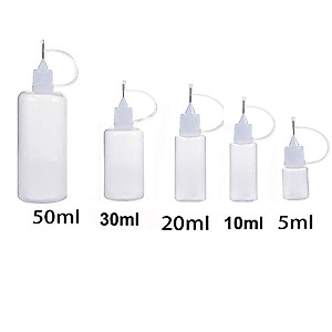 Plastic Squeeze Bottles, Refillable Dropper Bottles with Needle Tip Caps Portable Oil Bottles, Durable Liquid Applicator Bottles(10ml)