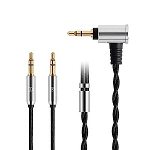 FAAEAL Replacement Cable for Hifiman SUNDARA Ananda,Upgrade Cable for Hifiman HE4XX/HE-400i/HE560/HE-350/HE1000 Headphone 2.5mm/3.5mm/4.4mm to Dual 3.5mm Jack Male Cord 1.45meters/4.7ft (3.5mm Jack)