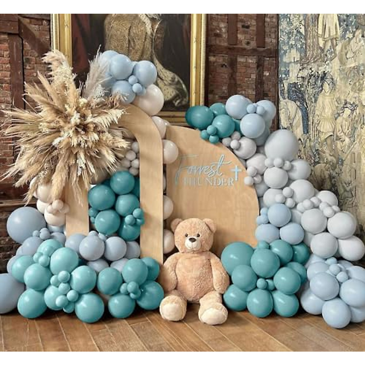 Dusty Blue Balloon Garland Blue White Balloon Arch Double Stuffed Latex Balloons Slate Blue Balloon Garland Kit For Baby Shower Birthday Wedding Anniversary Party Decorations