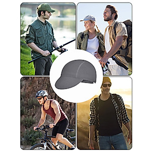 4 Pieces Summer Unisex Cycling Cap Breathable Bicycle Caps Sweat-Absorbing Biking Caps for Women Men Running Outdoor Sports (White, Grey, Black)