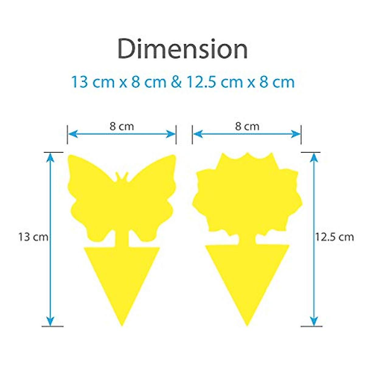 15 pcs Gnat Traps for House Indoor, Fungus Gnat Sticky Traps for Plants, Sticky Traps for Gnats - Plant Sticky Traps for Bugs, Sticky Fly Traps for Plants Trap Fungus Gnat, Fruit Fly and Other Insects