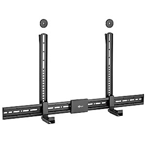WALI Universal Soundbar Mount - Compatible with Samsung, Bose, Sonos,Lg,Vizio & More - Adjustable Under/Above/Wall Mount Bracket Supports Most Soundbars Up to 33lbs, Black