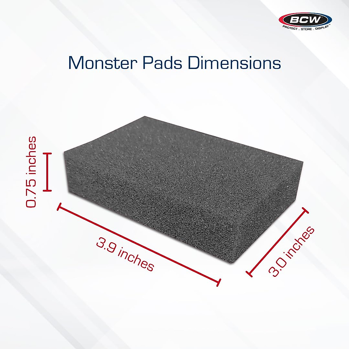 BCW Monster Pads - 20 Pack | Acid-Free Foam Inserts for Card Storage Boxes