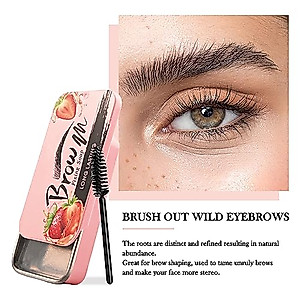 Brow Soap Eyebrow Soap for Eyebrow-2PCS Brow Styling Soap Kit 4D Brow Freeze, Long Lasting Waterproof No Flaking Clear Brow Gel, Eyebrow Wax with Brow Brushes & Spray Bottle for Natural Eyebrows-02#