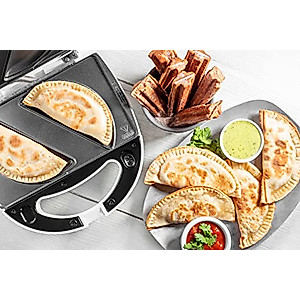 Empanada and Churro Maker Machine - Cooker w 4 Removable Plates - Easier than a Press - Includes Dough Cutting Circle for Easy Dough Measurement, Special Treat for Mexican Dinner Night, Summer Parties