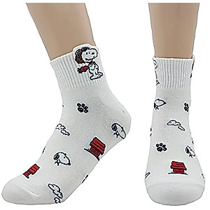 World Look Women Comic Character Dog Snoopy Socks Cotton Blend (Snoopy 7) 8.5