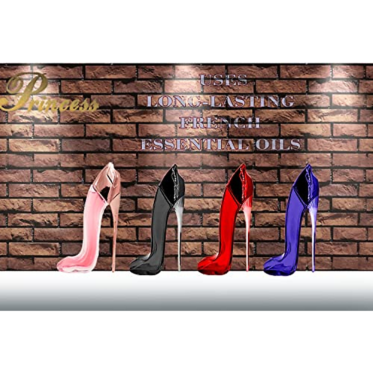 EB C Princess High Heel Shoes Red & Pink Eau de Parfum for Women, 85 ML, 2.9 FL OZ (Pack of 2)