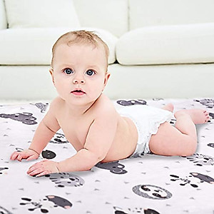 BEILIMU Baby Blanket Super Soft Plush with Double Layer Dotted Backing, Lovely Brown Animals Printed Unisex Design Receiving Blanket, 30x40 Inch
