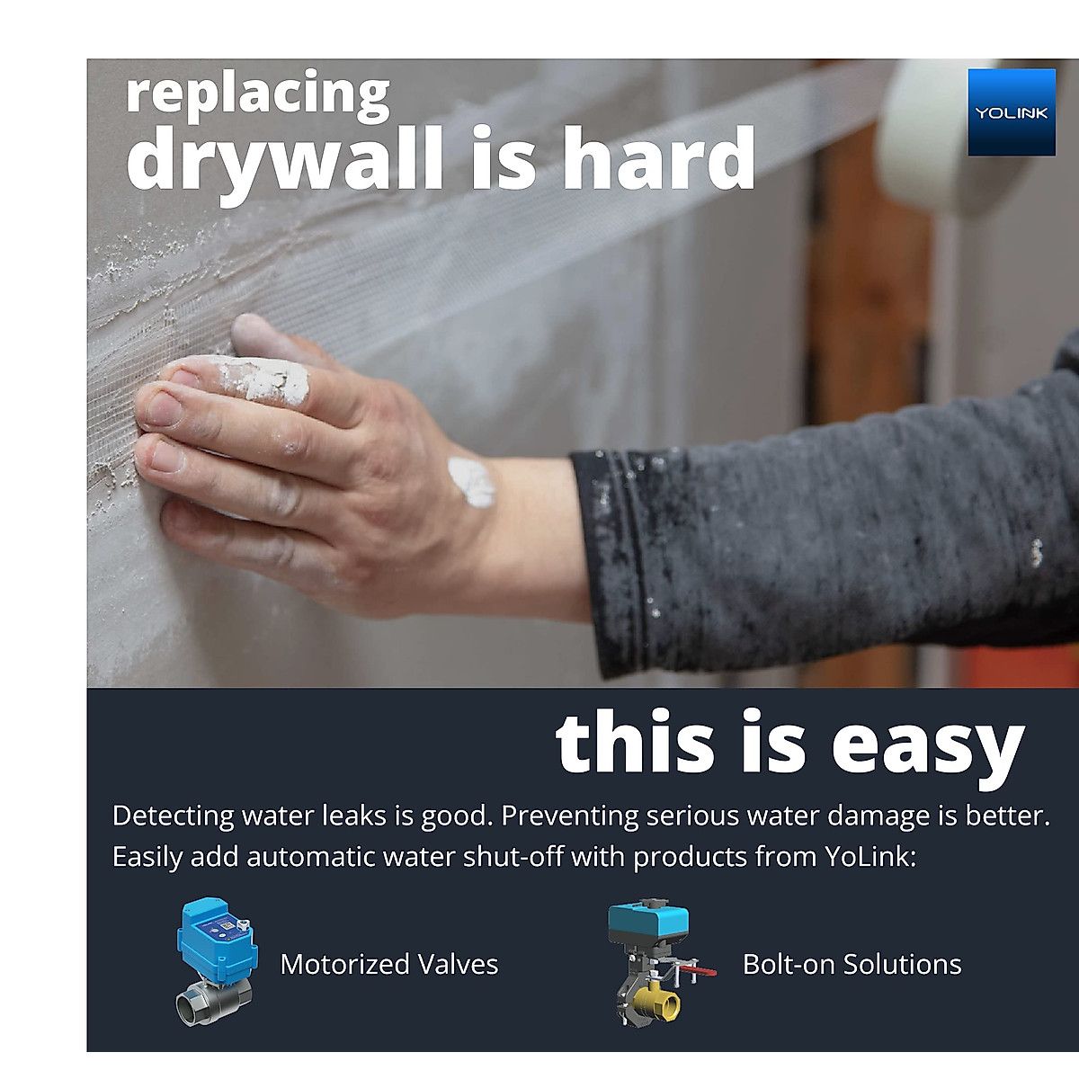 YoLink Smart Home Starter Kit: Water Sensor 4-Pack & Hub Kit - Sensor Compatible with Alexa and IFTTT, 1/4 Mile Range, Instant Remote App, Text(Limited) and Email Alert