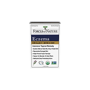 Forces of Nature Eczema Control, Organic Homeopathic Medicine, 0.37 Fl Oz, Soothing Eczema Treatment, Multi Symptom Relief from Dry, Itchy, Irritated Skin &amp; Flare-Ups, Steroid-Free Skin Care