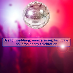 Trademark Innovations Disco Ball 12 Inch Disco Ball Chandelier Disco Ball for Ceiling