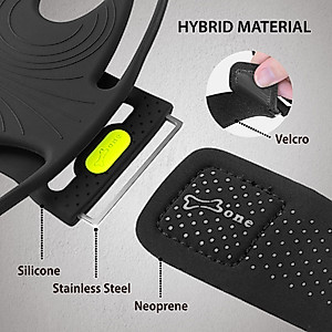 Bone Run Tie 2 Phone Holder for Running Armband Universal Cell Phone Holder, Running Arm Bands for Cell Phone Size 4.7-7.2 Inches for iPhone15 14 13 12 11 Samsung Galaxy (Black -L/Arm 9.8-15.7")