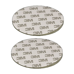 80mm(3.15") Circular Adhesive Plastic Disc/One Side Coated Stick Pad for Suction Cup Items,2pcs