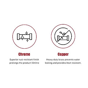 DuraSteel Commercial Kitchen Wall Mount Pre-Rinse Faucet, 38" Height 8" Center with Coiled Spring Pull Down Sprayer, Brass Constructed Polished Chrome Body, 1 Set