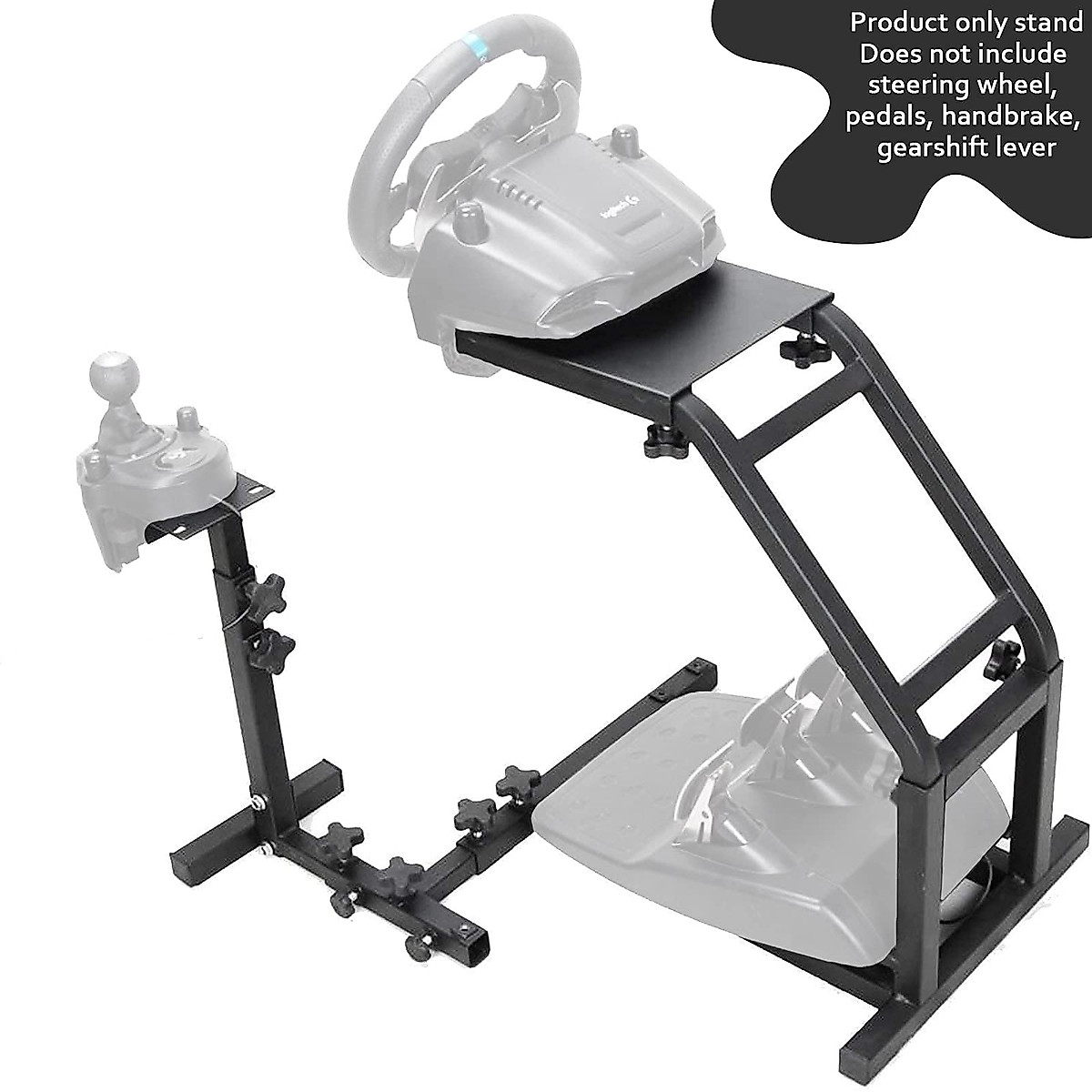 Marada Gaming Steering Wheel Stand Adjustable Fit for Logitech,Thrustmaster,Xbox, G25 G27 G29 G920 G923, Racing Wheel Stand, Handbrake Shifter Wheels and Pedals Not Included